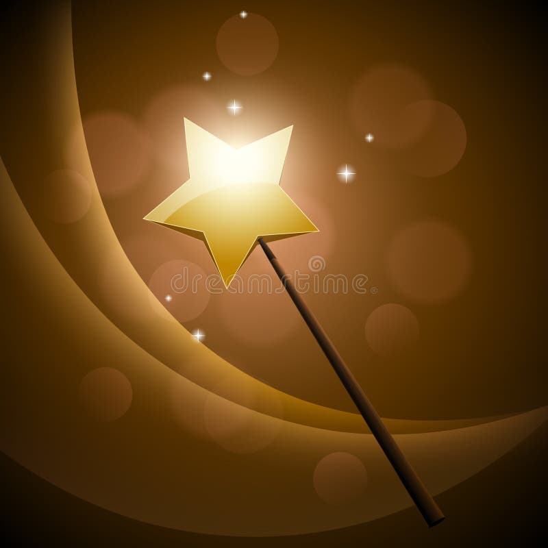 Magic wand stock vector. Illustration of dream, gratification - 58270166