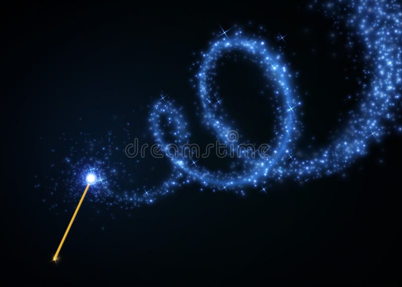 Magic Wand with Bright Sparkles. Vector Illustration. Stock Vector ...