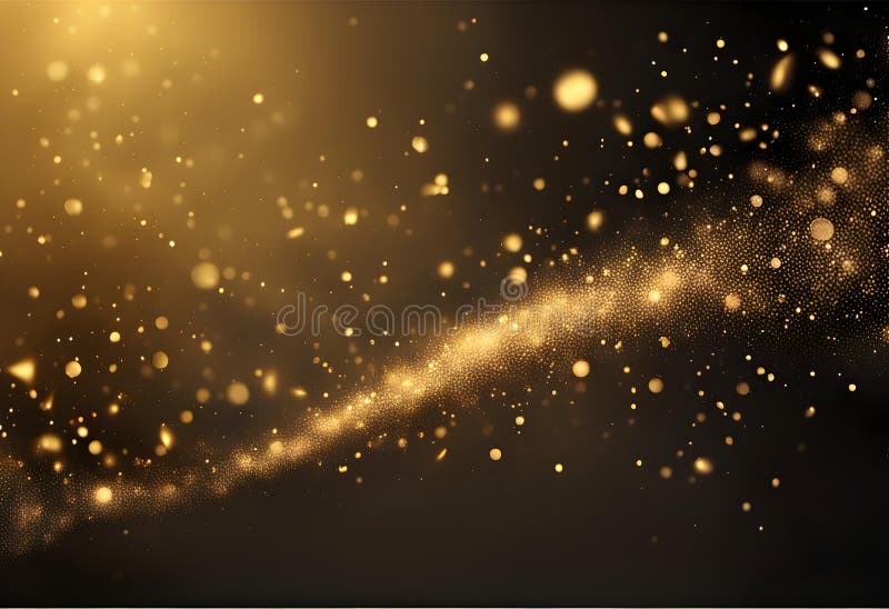 Golden Magical Dust Particles Background Stock Illustration ...