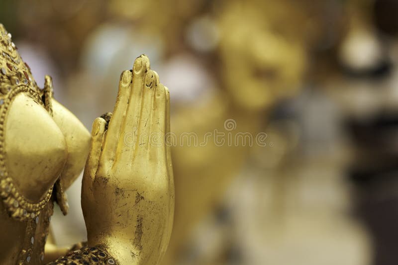 Golden Maiden in Worship stock photo. Image of japan - 22598130