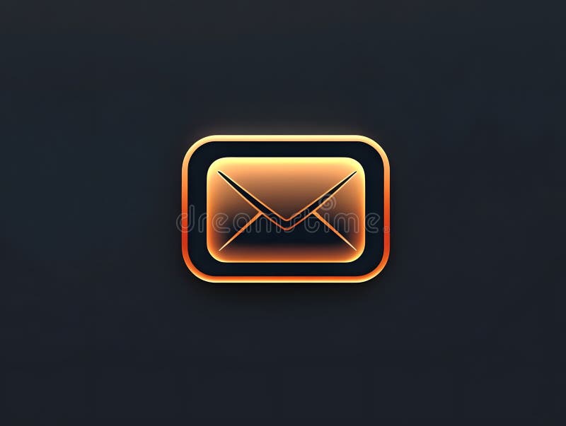 Golden Mail E-mail Message Letter Icon Logo Symbol Stock Illustration ...