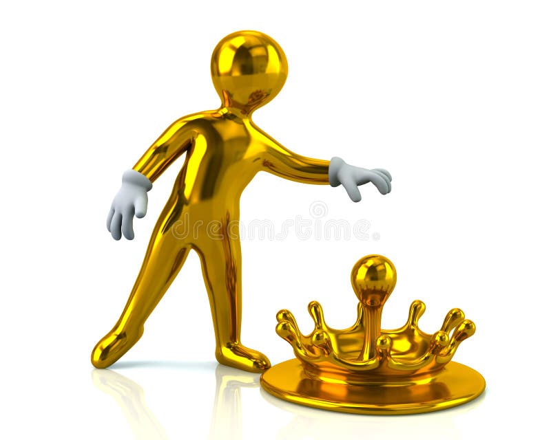 Golden man and splashes stock illustration. Illustration of character ...