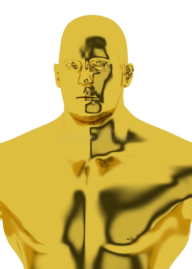 Golden man stock illustration. Illustration of statue - 96960418