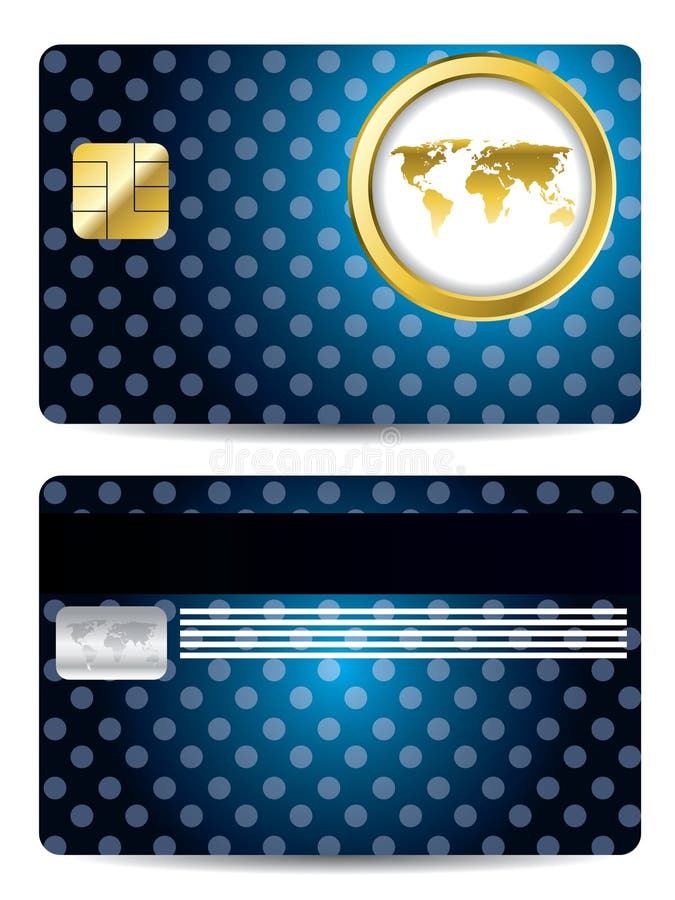 Golden Map Design Credit Card Stock Vector - Illustration of consumer ...