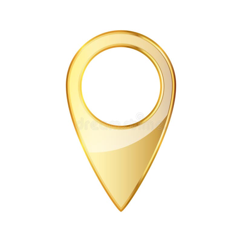 Golden Map Pointer Icon. Vector Illustration. Stock Illustration ... Golden Map Pointer Icon. Vector Illustration. Stock Illustration ...