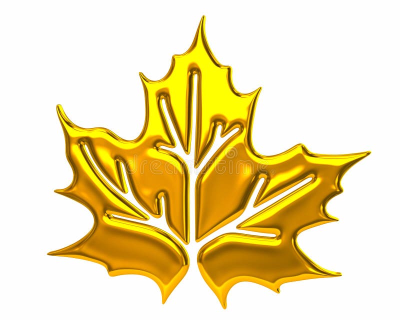 Golden maple leaf stock illustration. Illustration of environment ...