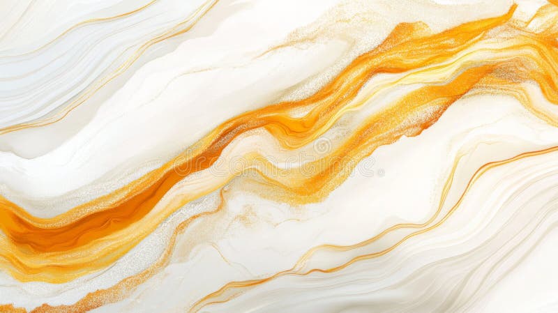 Golden Marble Texture with Flowing Orange and White Patterns Stock ...