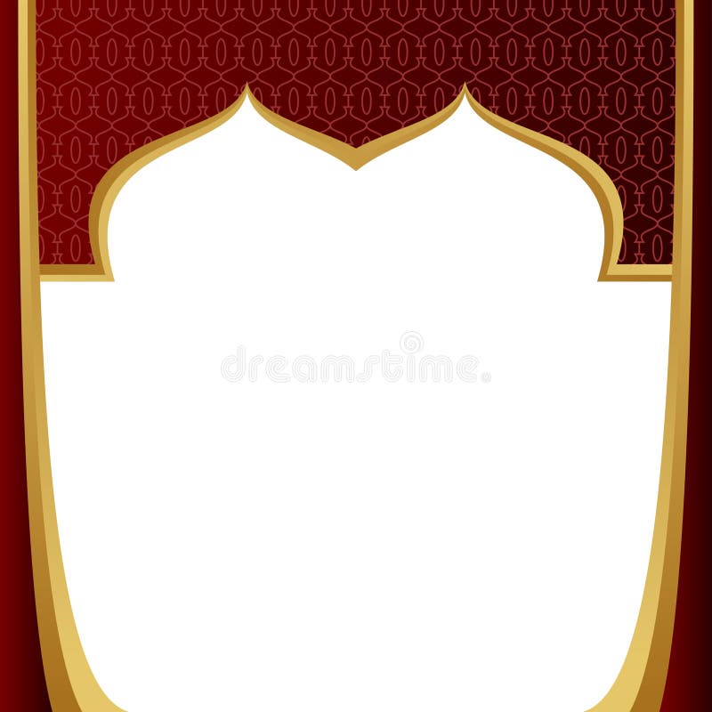 Golden and Maroon Modern Luxury Islamic Frame Decoration Stock Vector ...