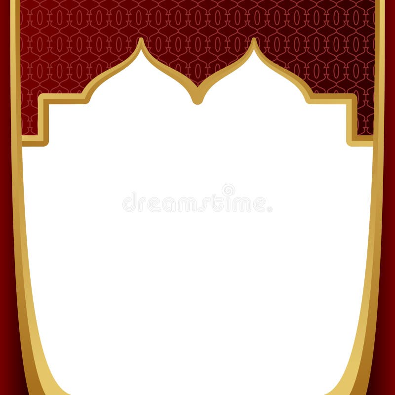 Golden and Maroon Modern Luxury Islamic Frame Decoration Stock Vector ...