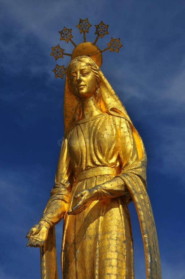 Golden Mary stock image. Image of precious, virgin, mountain - 21397979