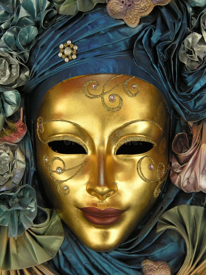 Golden mask stock photo. Image of accessories, ball, decorative - 153032