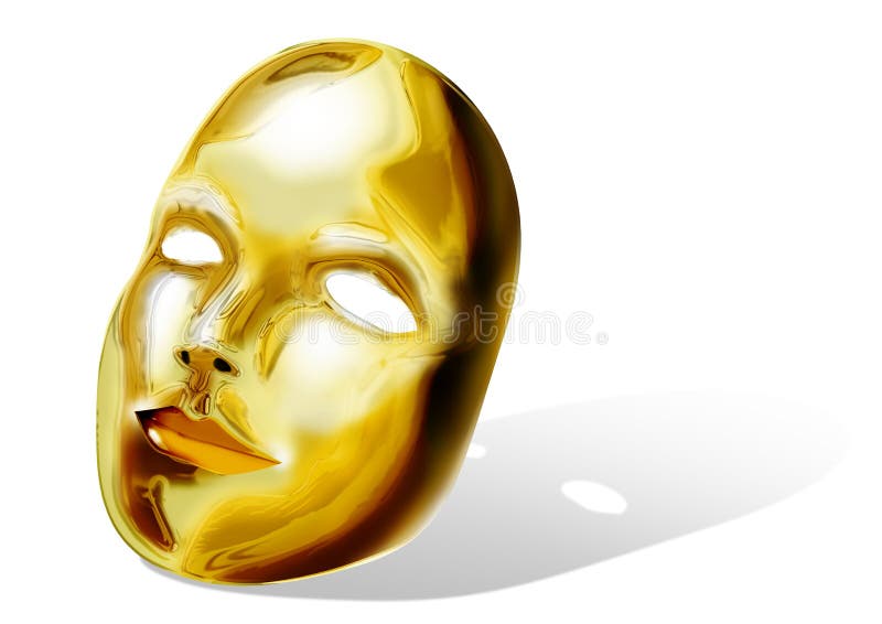 Golden Mask stock illustration. Illustration of gold - 15810501