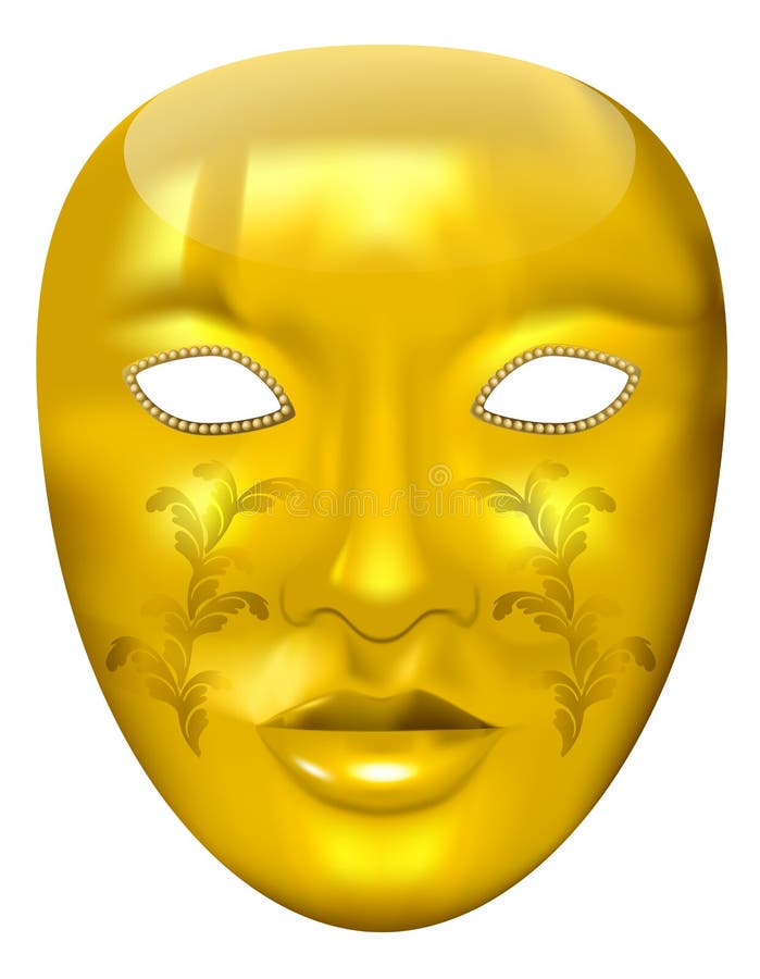 Golden Mask stock illustration. Illustration of gold - 15810501