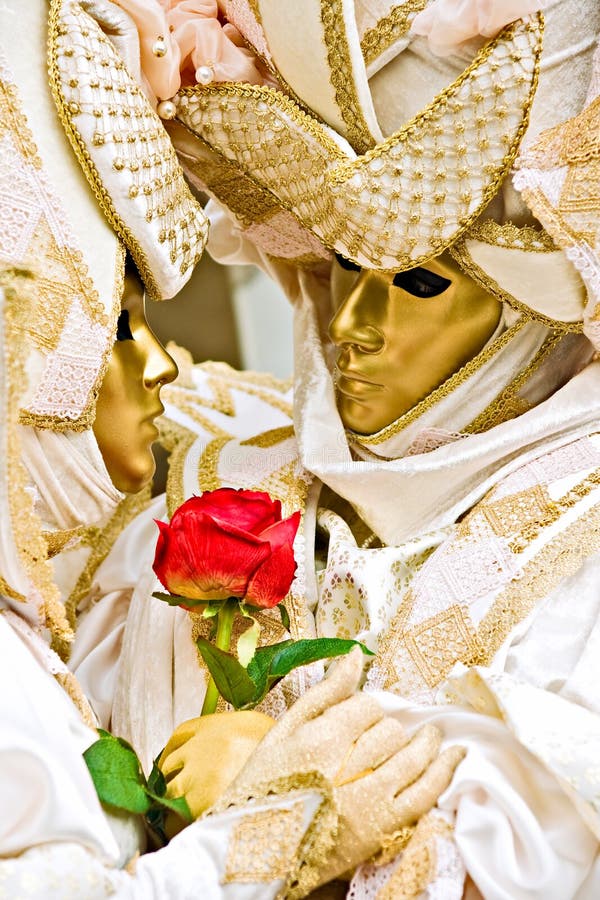 Golden Mask. stock photo. Image of attraente, carnevale - 4344570