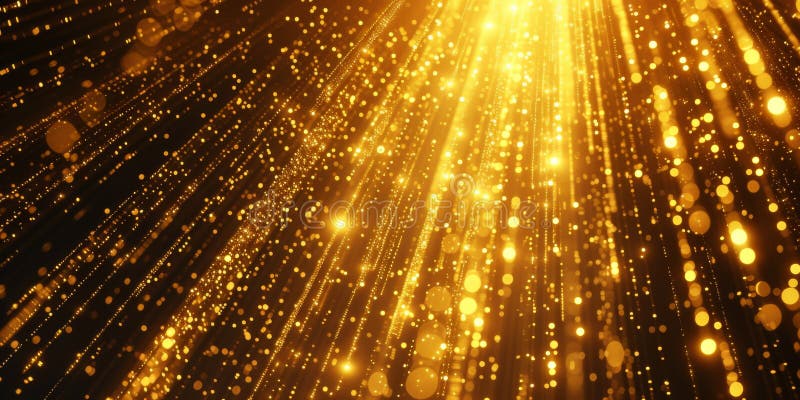 Golden Matrix Light Codes Dance Elegantly, Generative AI Stock ...