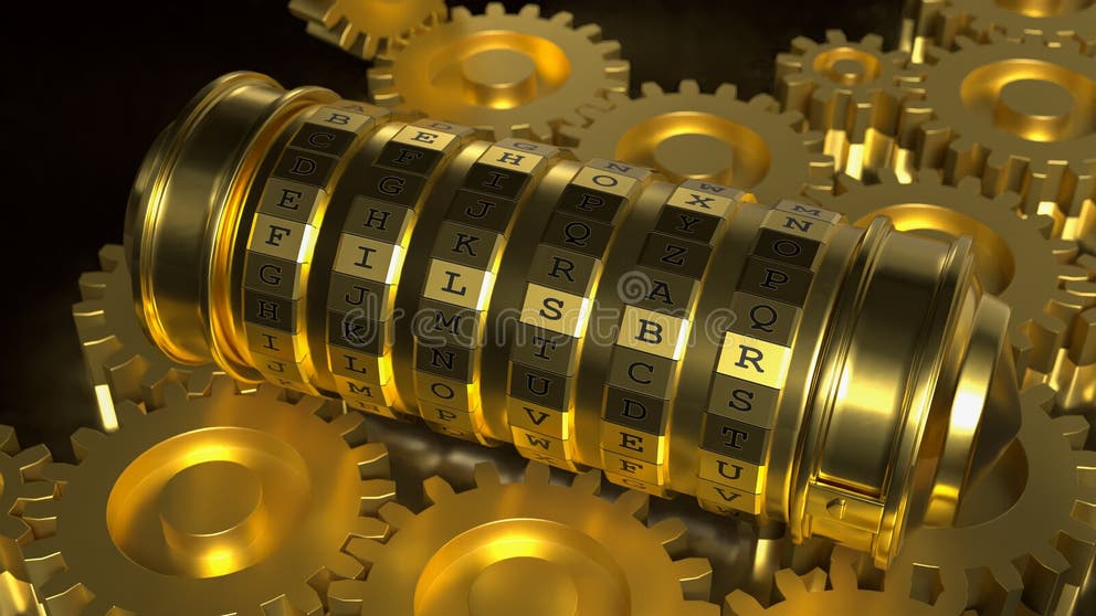 Mechanical Code Lock System Stock Illustrations – 526 Mechanical Code ...