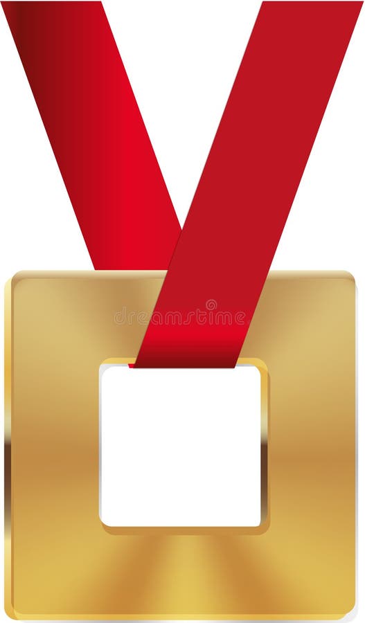 Golden Medal Award Vector Illustration Stock Vector - Illustration of ...