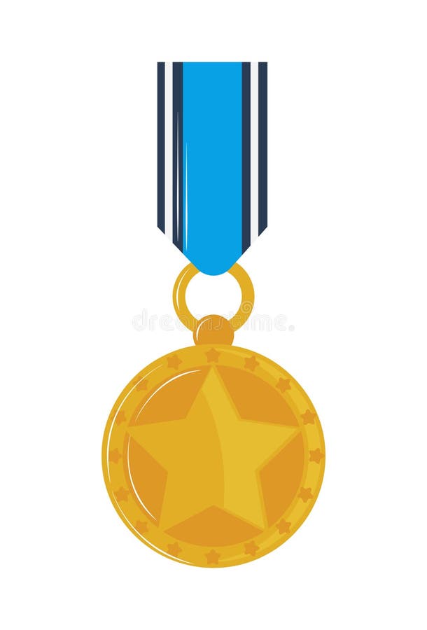 Golden medal win stock illustration. Illustration of champion - 233725296