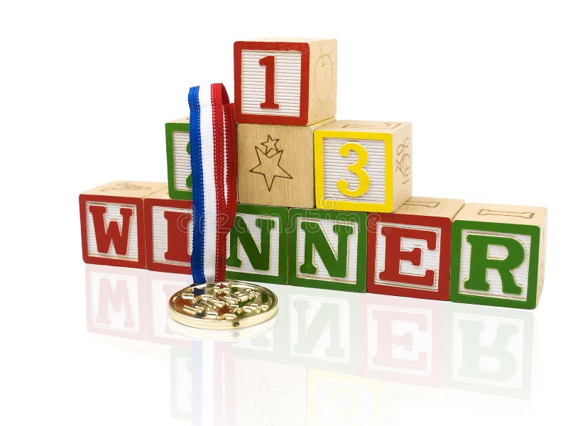 A Golden Medal for the Winner Stock Photo - Image of goal, ribbon: 11944392