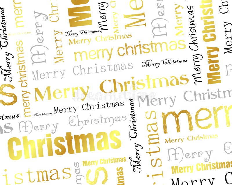 Golden Merry Christmas Text Background Stock Illustration ...