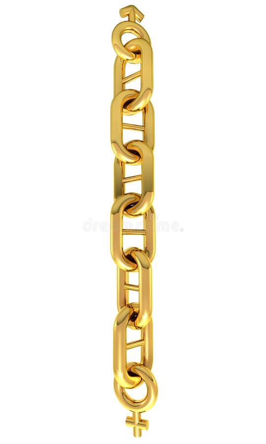 Golden metal chain stock illustration. Illustration of chain - 3958439