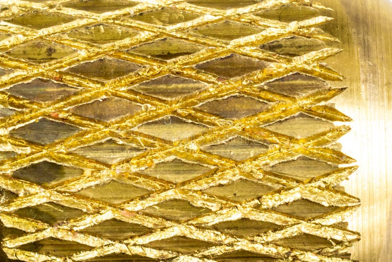 Golden Metal with Diamond-shaped Patterns, Texture or Background Stock ...