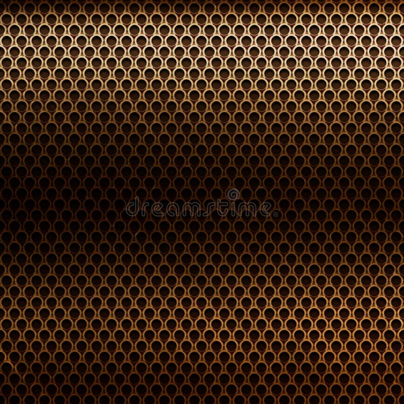 Golden Metal Grid Background for Industrial or Technology Design Stock ...
