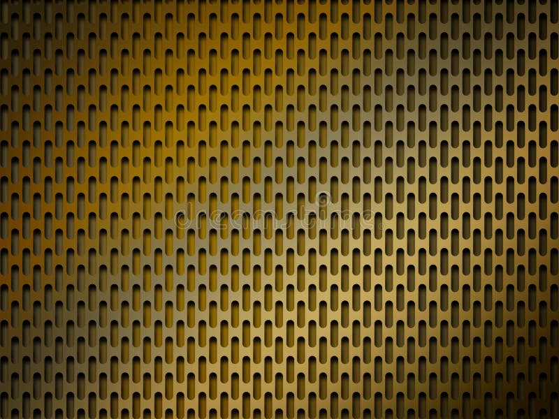 Golden Metal Grid Background Stock Illustration - Illustration of steel ...