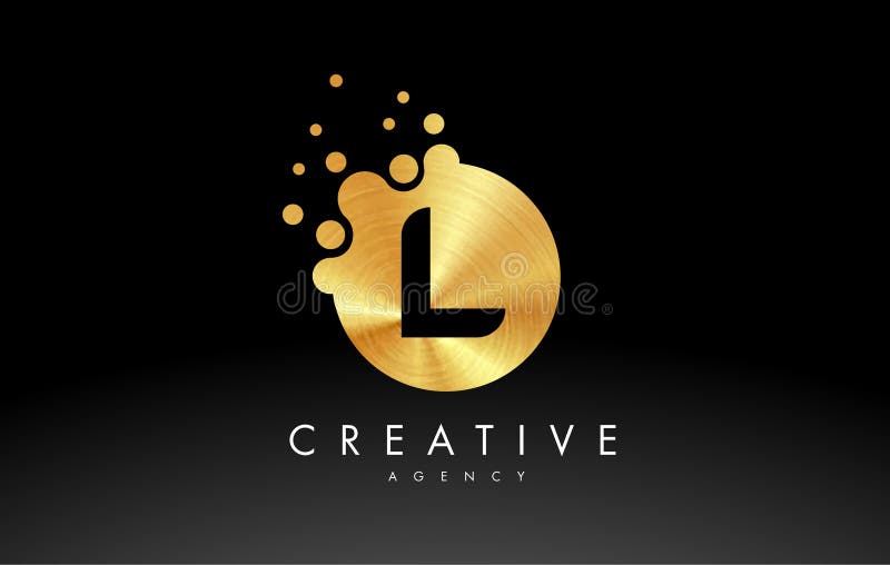 Golden Metal Letter L Logo. L Letter Design Vector Stock Vector ...