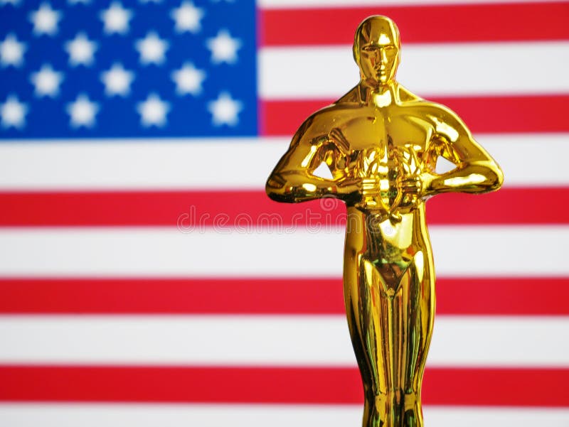 Hollywood Golden Oscar Academy Award Statue. Success and Victory ...