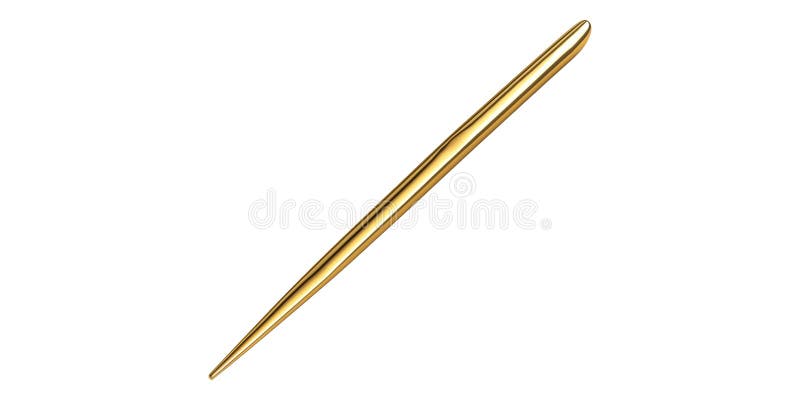Golden Metal Needle Isolated on Transparent Background Stock Image ...