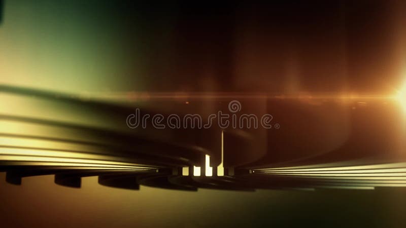 4K Golden Revolving Stage with Sliding Spotlights Animated Loop ...