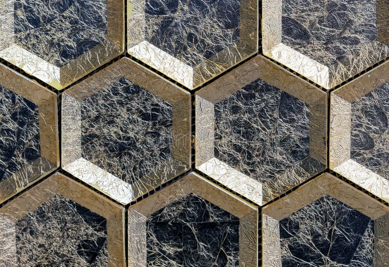 Metal Tile Mosaic. Background and Texture of Metal Mosaic Tiles Stock ...
