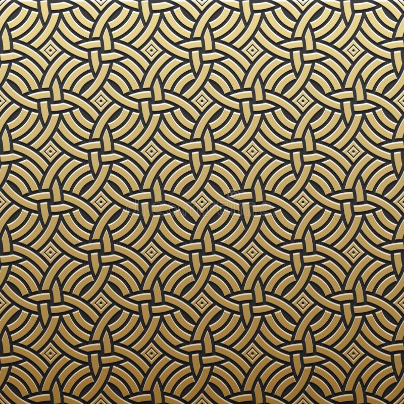 Golden Metallic Background with Geometric Pattern Stock Vector ...