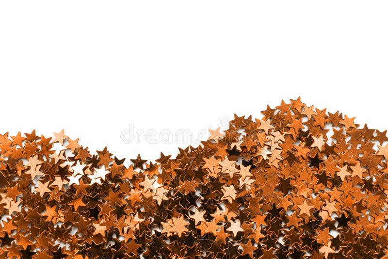 Golden metallic confetti stock photo. Image of background - 81683956