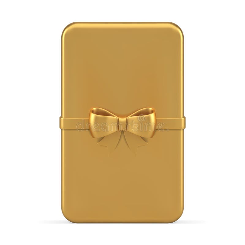 Golden Metallic Gift Card Vertical Slim Rectangle Premium Holiday ...