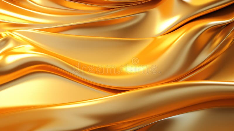 Golden Metallic Liquid, Vivid Texture, Hyper-realistic Stock ...