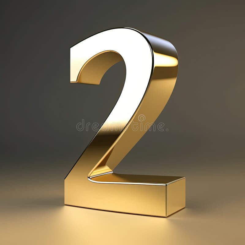 Golden Metallic Numeric Numbers with Background Stock Illustration ...