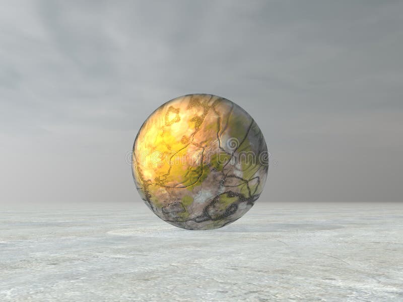 Golden Metallic Yellow Sphere Ball - 3d Render Stock Illustration ...