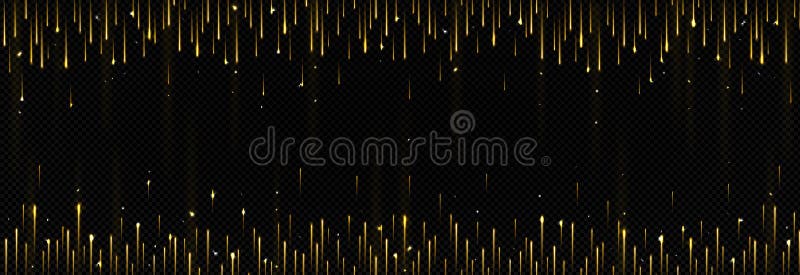 Golden Meteor Fall and Rain Vector Background Stock Illustration ...