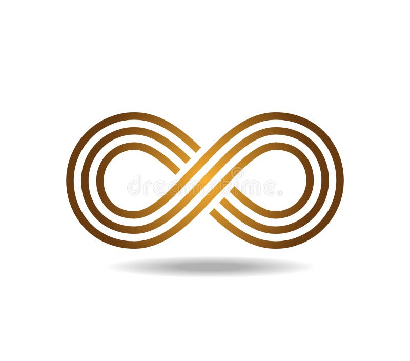 The Golden Mobius Loop. the Sign of Infinity Stock Vector ...