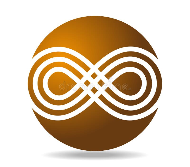 The Golden Mobius Loop. the Sign of Infinity Stock Vector ...