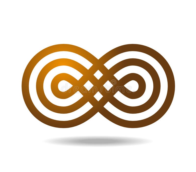 The Golden Mobius Loop. the Sign of Infinity Stock Vector ...