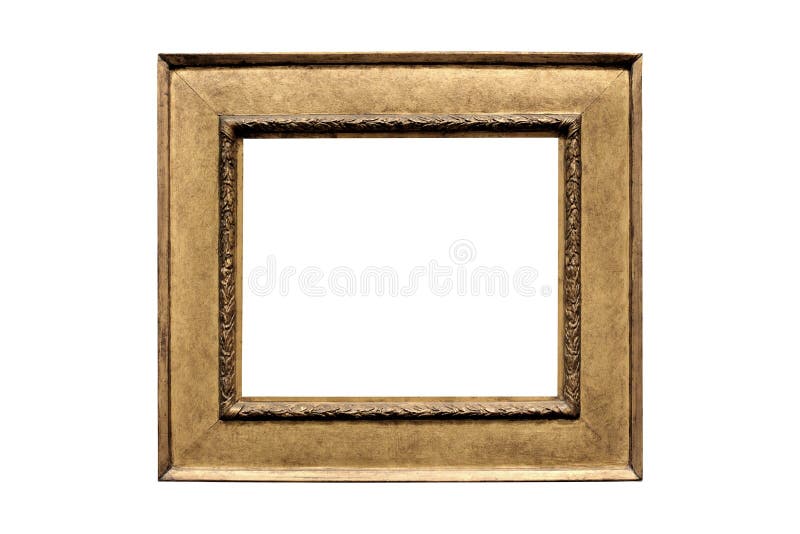 Golden Modern Photo Frame Square Border Shine Mate Simple Metallic ...
