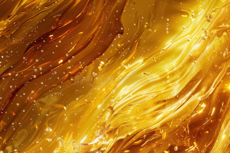 Golden Molten Lava on Top of a Mountain Stock Image - Image of natural ...