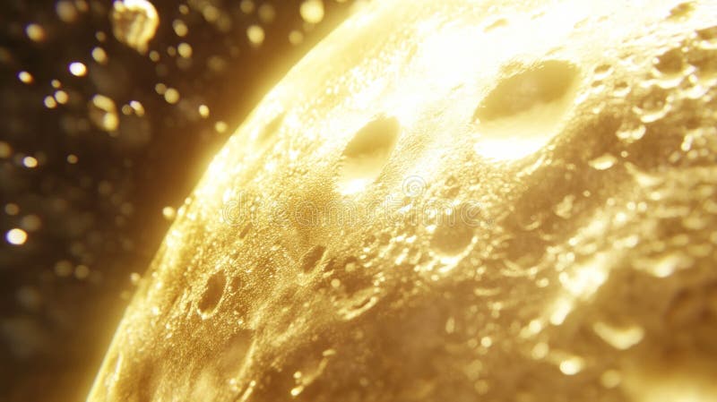 Golden Moon Texture in Abstract Chaos Design for Creative Artwork Stock ...