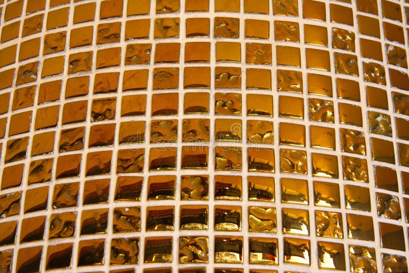 Golden Mosaic Glass Metallic Grid Background Texture Pattern Stock ...