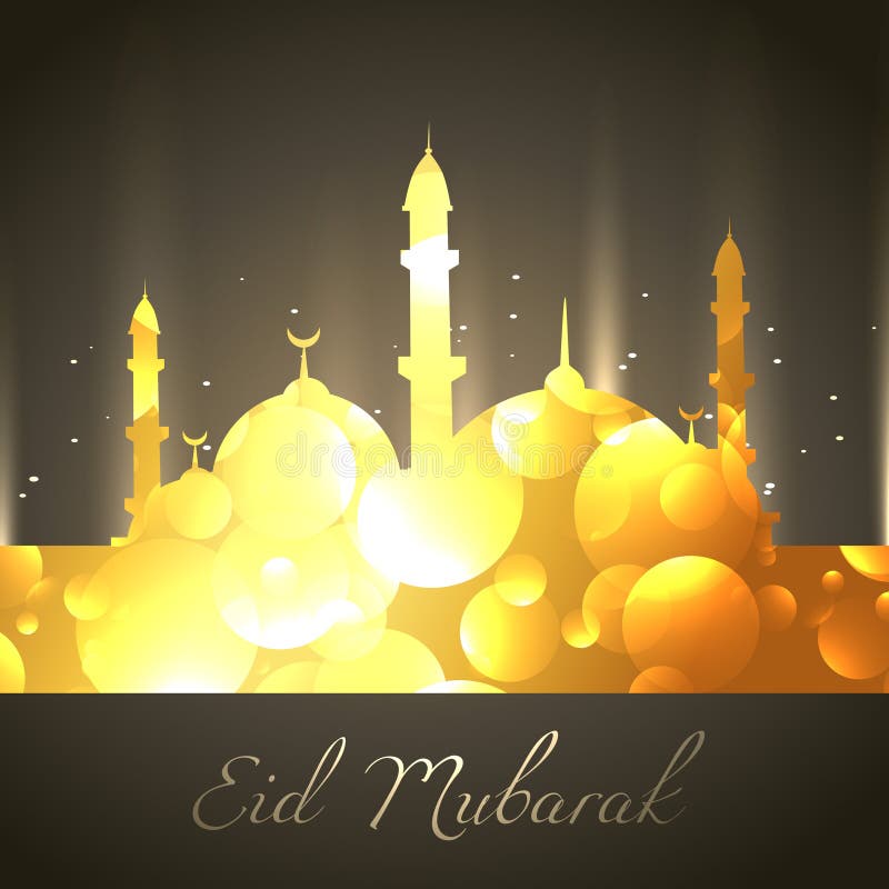 Golden mosque stock vector. Illustration of islamic, crescent - 41704530