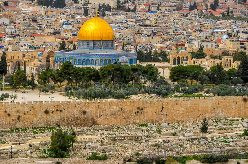 Golden Mosque in Jerusalem, Israel Stock Image - Image of culture, land ...