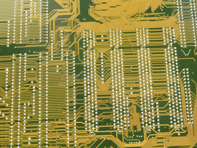 Golden motherboard circuit stock photo. Image of jacks - 12666610